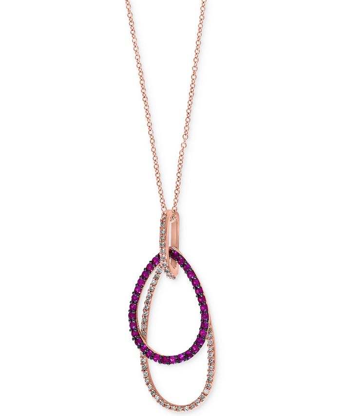 EFFY Collection EFFY® Ruby (3/8 ct. t.w.) and Diamond (1/3 ct. t.w ...