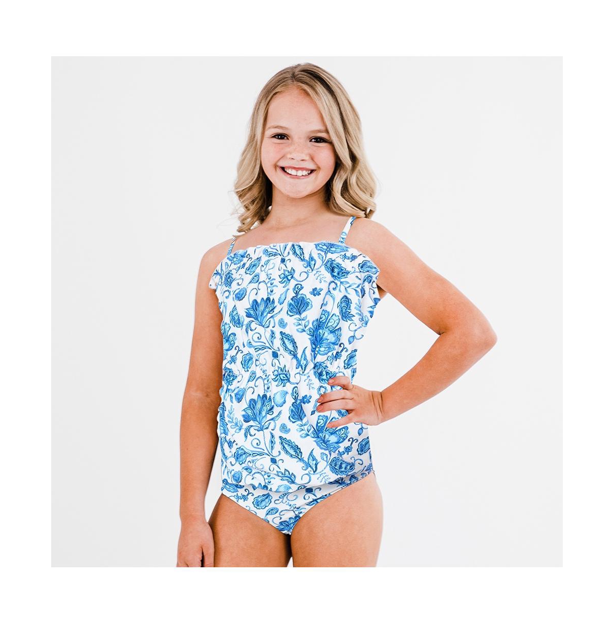 Click here for Calypsa Little Girls Belle One-Piece Swimsuit - Bl... prices