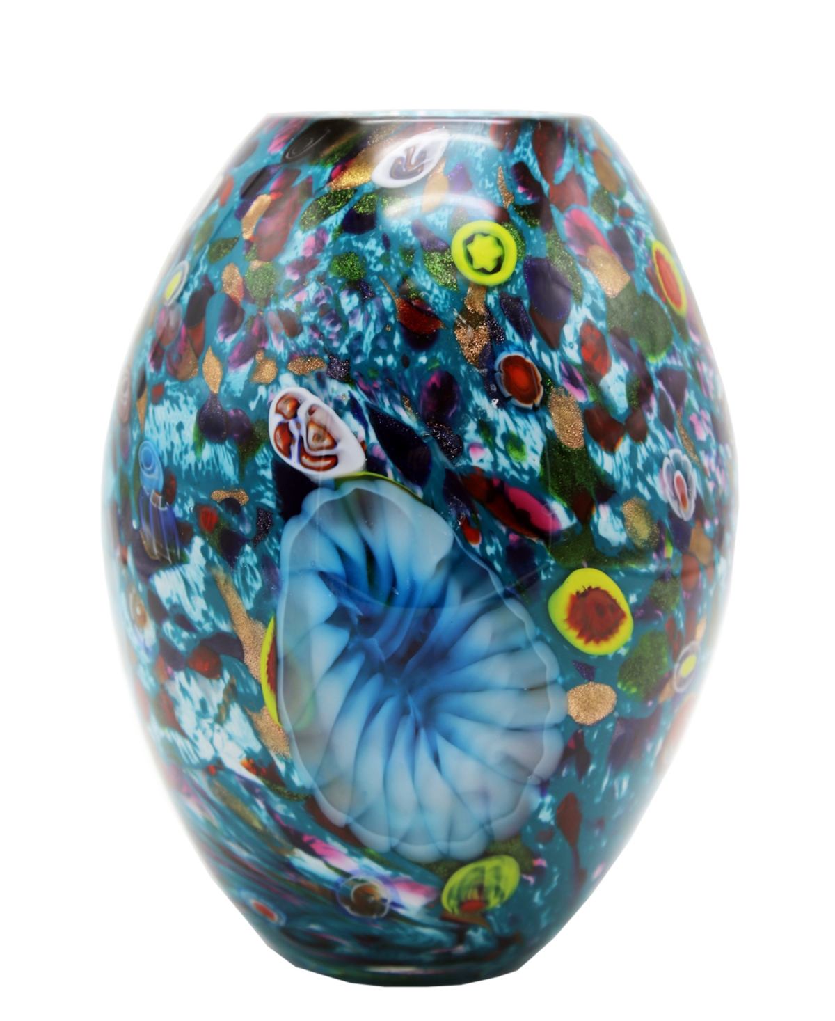Click here for Dale Tiffany 9.75 Estrada Art Glass Vase - Blue prices