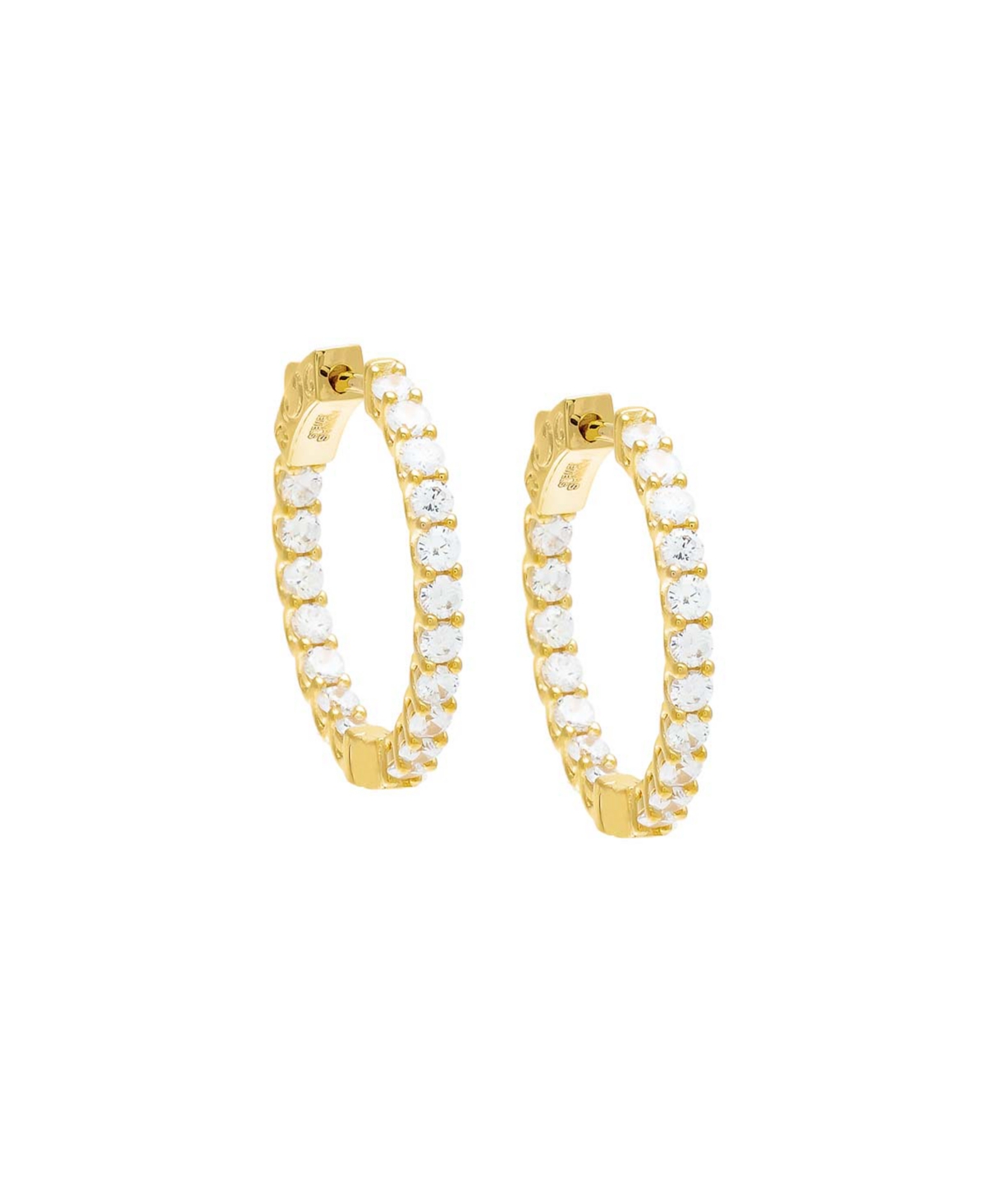Click here for By Adina Eden Cubic Zirconia Thin Round Hoop Earri... prices
