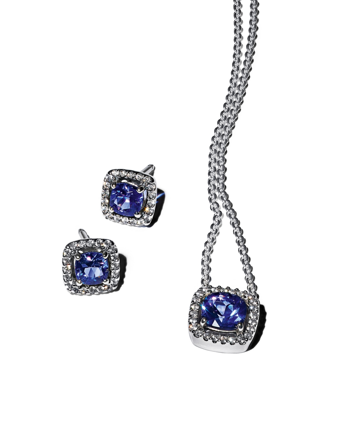 Click here for Pandora Sterling Silver Sparkling Square Blue Halo... prices