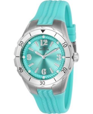 Invicta Women's 24124 Angel Quartz 3 Hand Cyan Dial Watch - Macy's