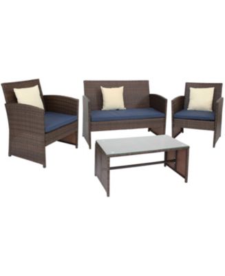 Outdoor Ardfield Patio Conversation Furniture Set with Loveseat, Chairs ...