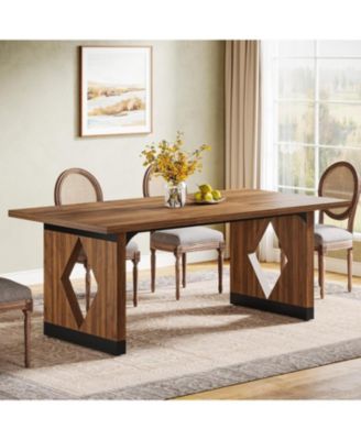 Tribesigns 63-Inch Dining Table for 4-6 People, Rectangle Kitchen Table ...