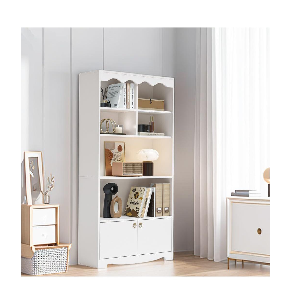 Click here for gaomon 5-Tier Bookcase  Wooden Bookshelf Storage O... prices