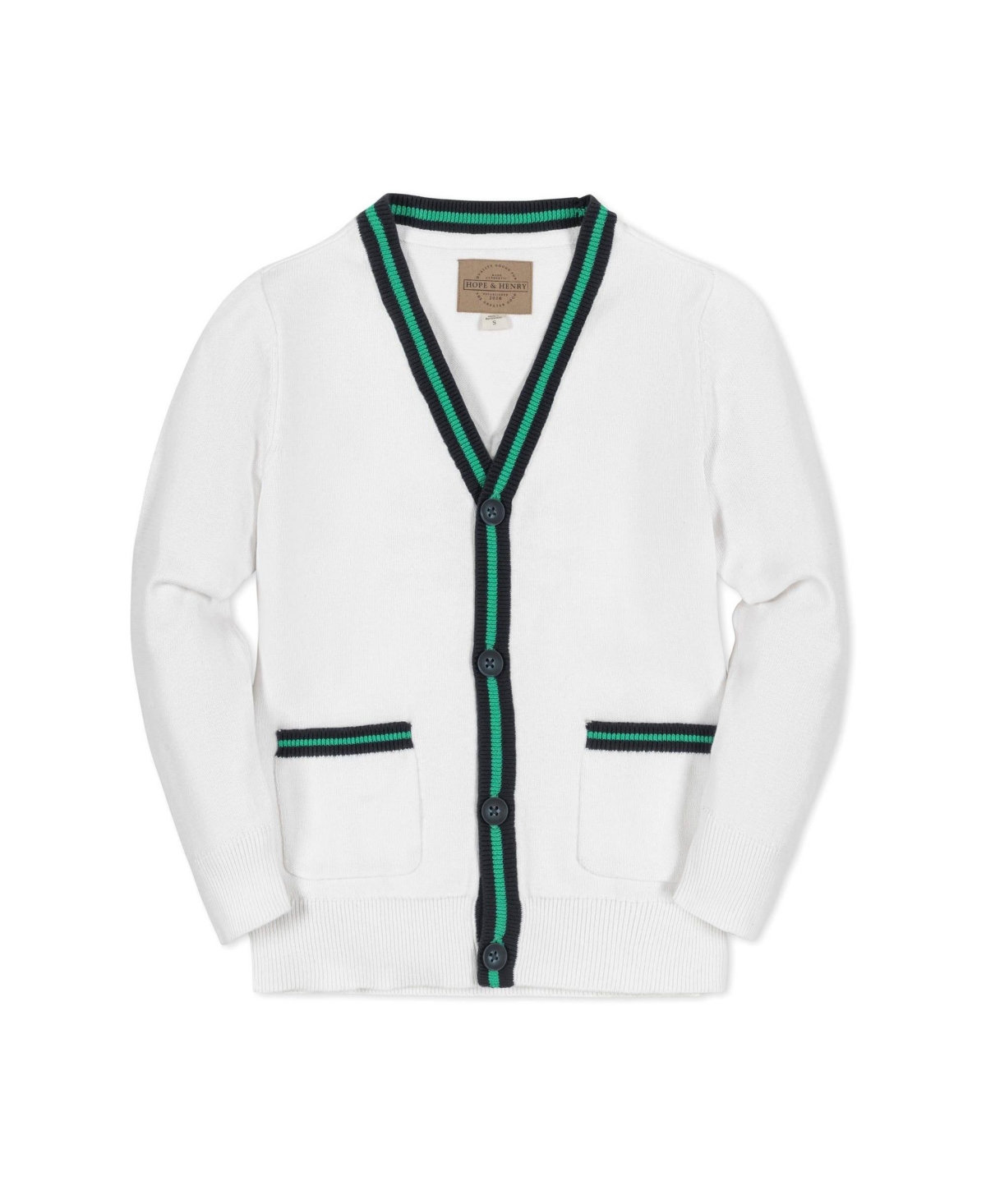 Click here for Hope & Henry Boys Organic Long Sleeve Tipped Cardi... prices