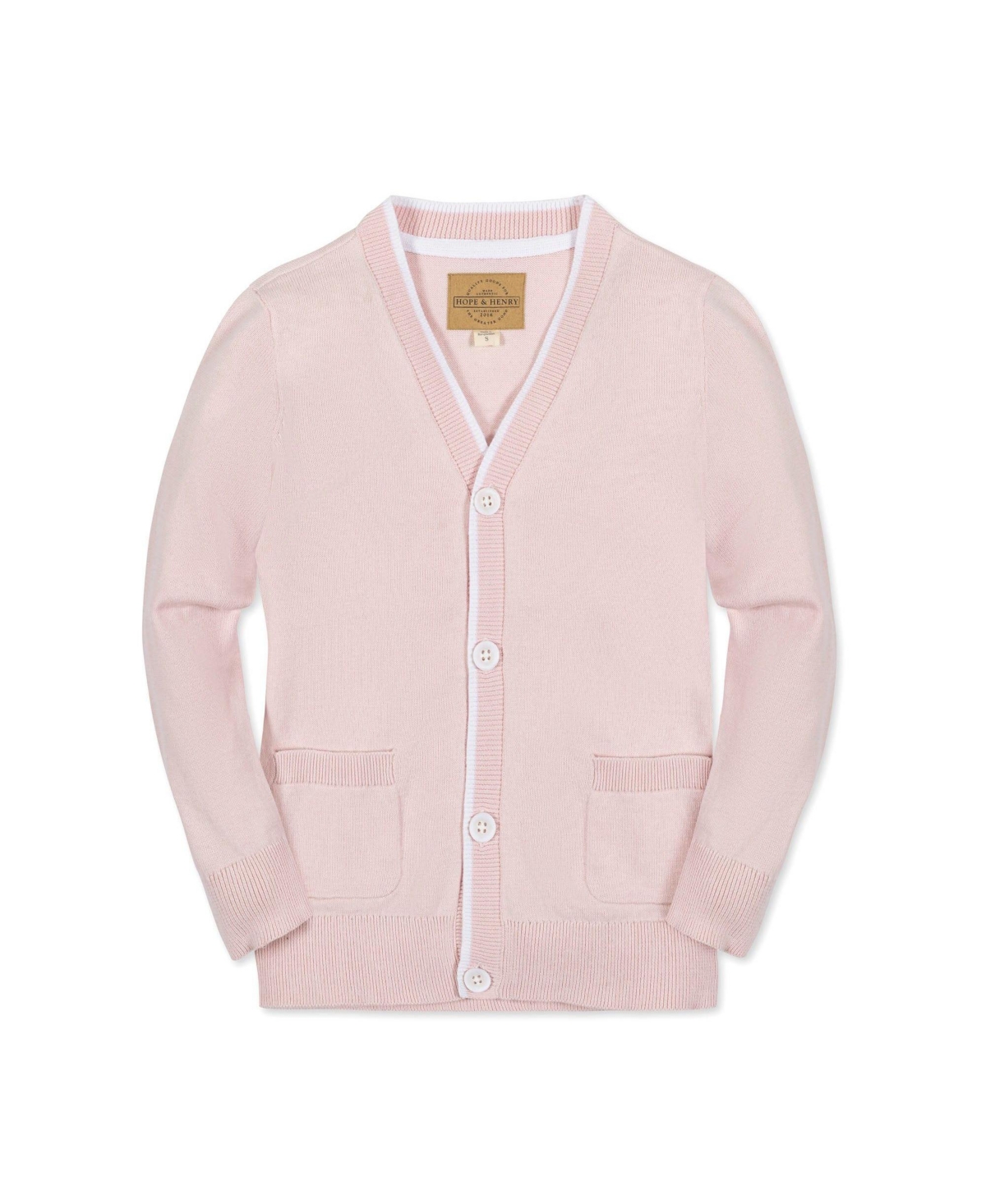 Click here for Hope & Henry Boys Organic Long Sleeve Tipped Cardi... prices