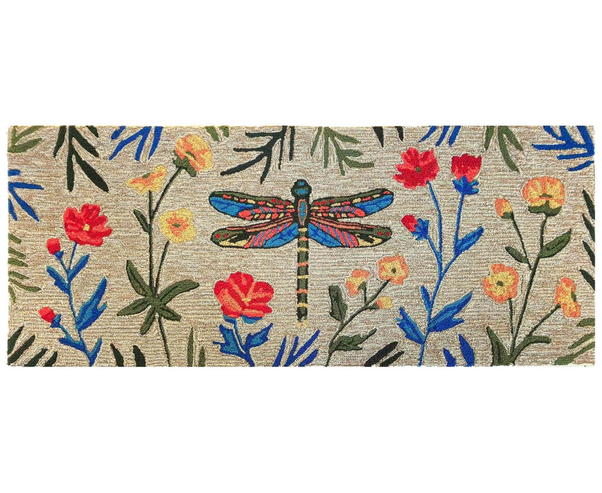 Click here for Liora Manne Frontporch Floral Dragonfly 2x5 Runner... prices