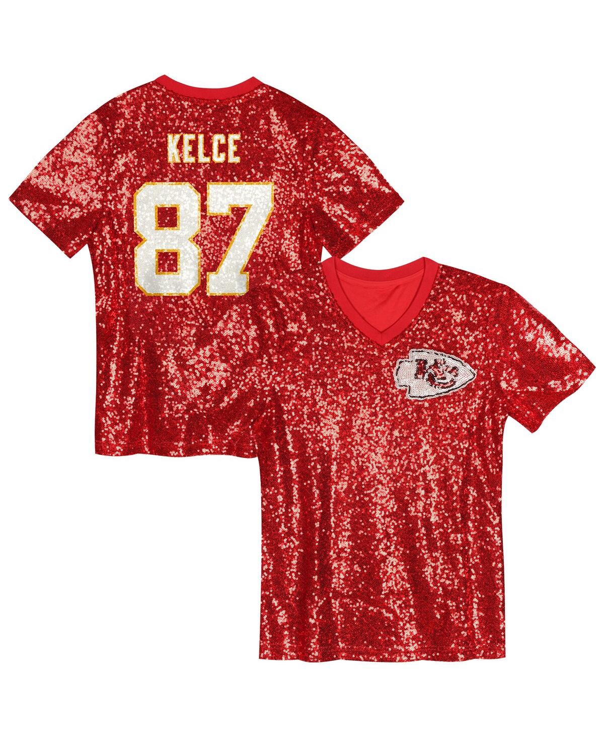 Click here for Outerstuff Big Girls Travis Kelce Red Kansas City... prices