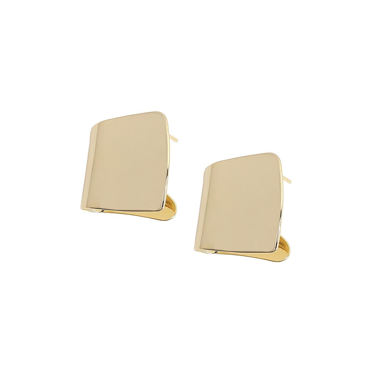 Click here for Folded Square Stud Earrings - Gold prices