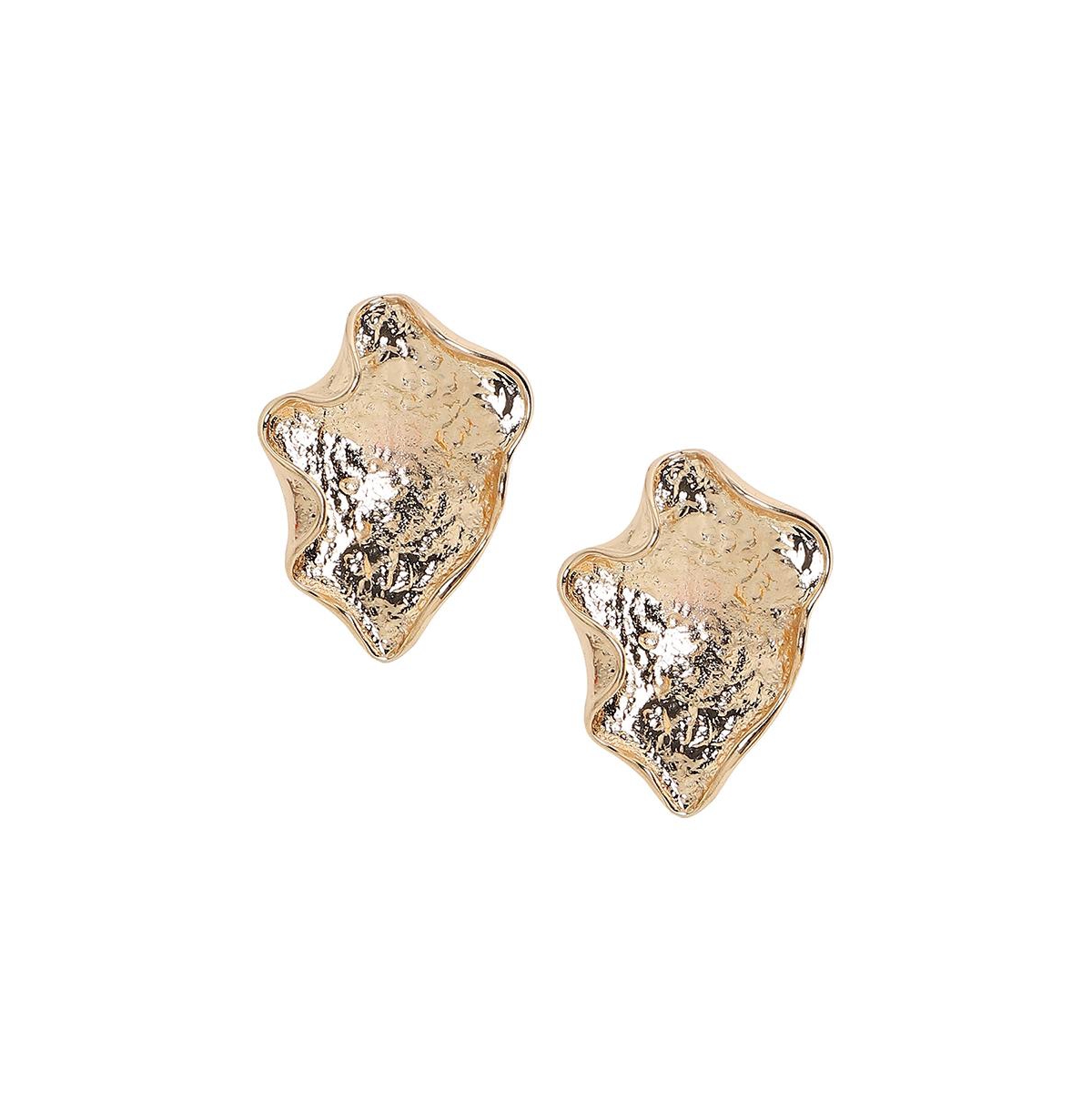 Click here for Metallic Wave Stud Earrings - Gold prices