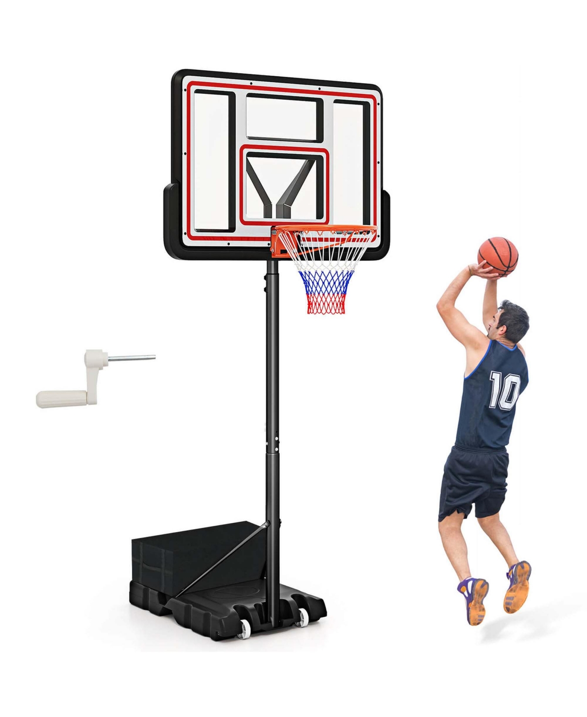 Click here for Costway 7.4-10 Ft Basketball Hoop Outdoor System w... prices