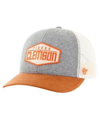 '47 Brand Men's Heather Gray Clemson Tigers Drover Trucker Adjustable ...