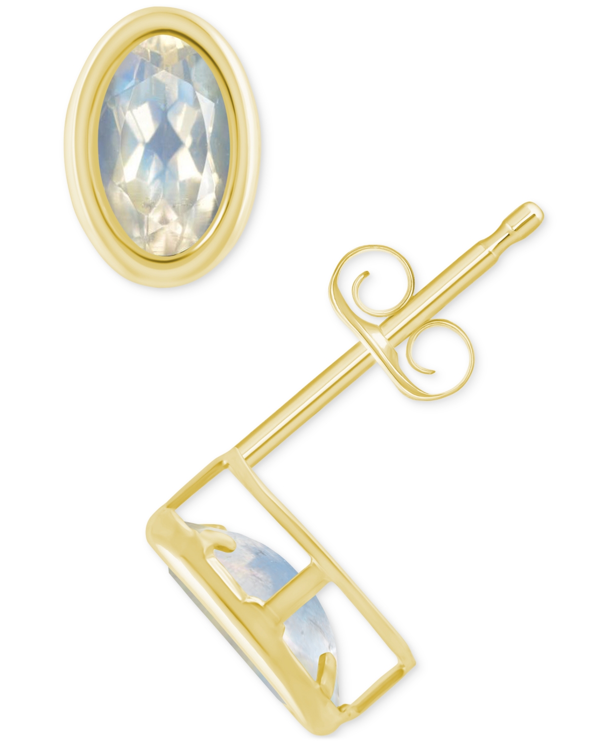Click here for Macys Created Sapphire Oval Stud Earrings (1-1/2 c... prices