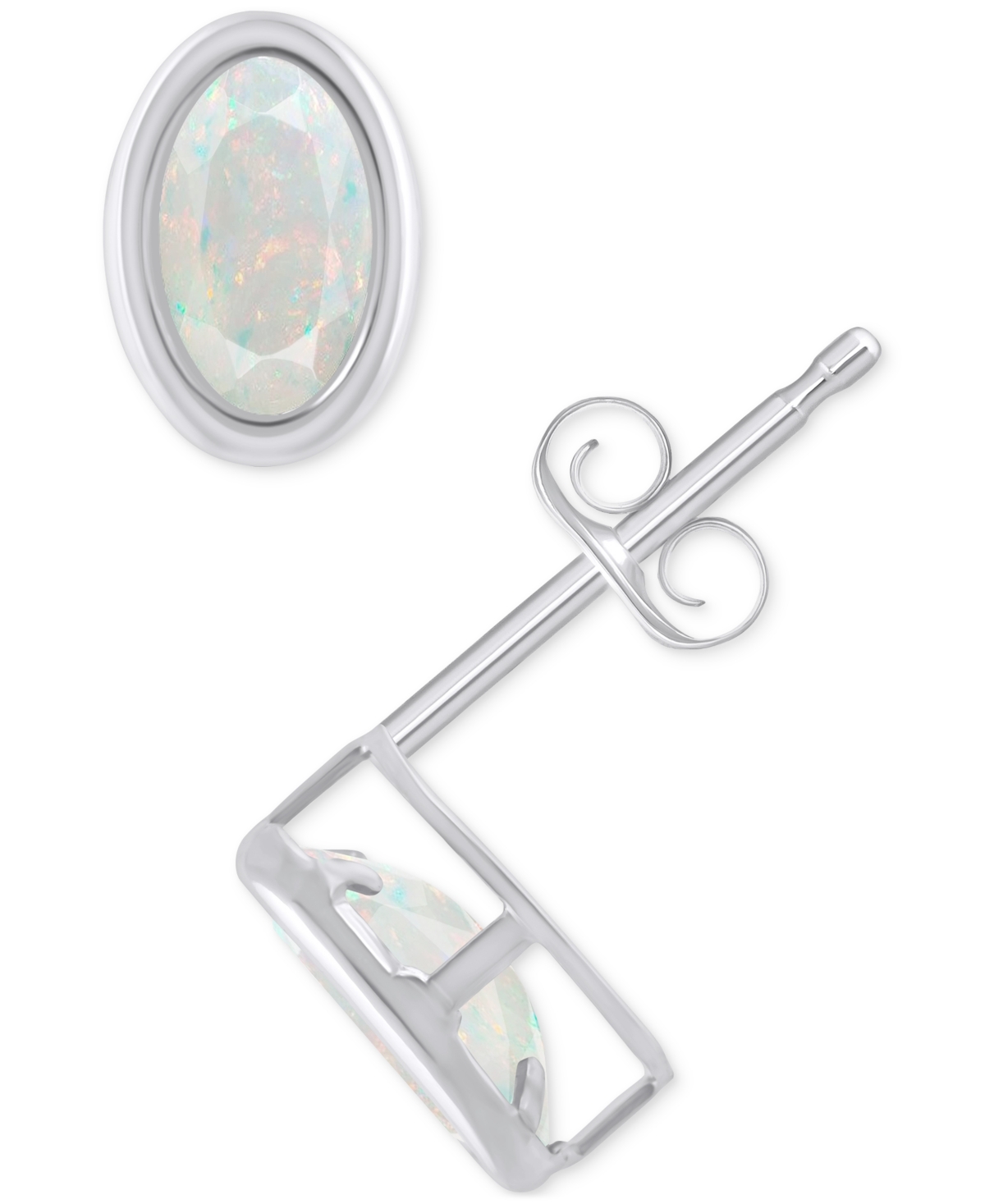 Click here for Macys Created Sapphire Oval Stud Earrings (1-1/2 c... prices