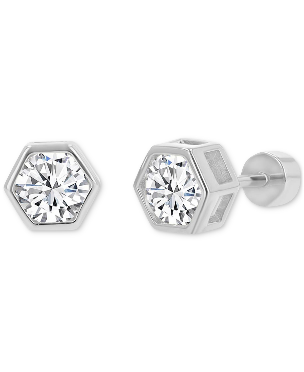 Click here for Cubic Zirconia Hexagon Stud Earrings (1-1/4 ct. t.... prices