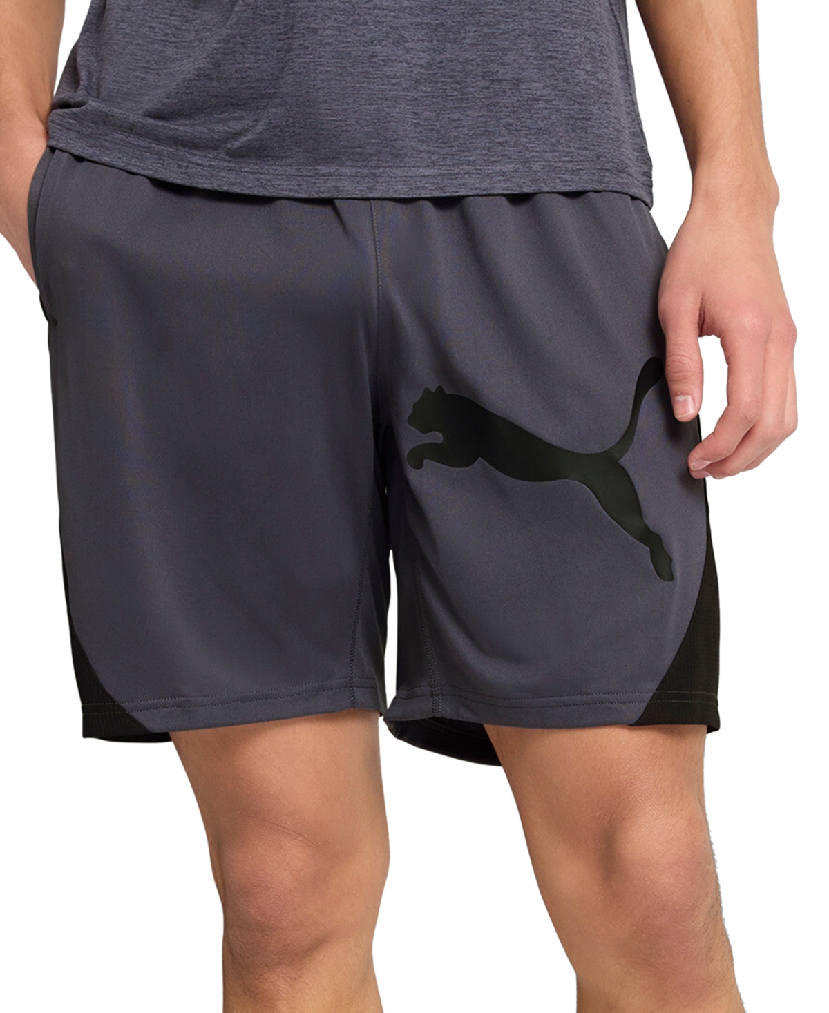 Click here for Puma Mens Tad Tech Knit Logo Shorts - Grey prices