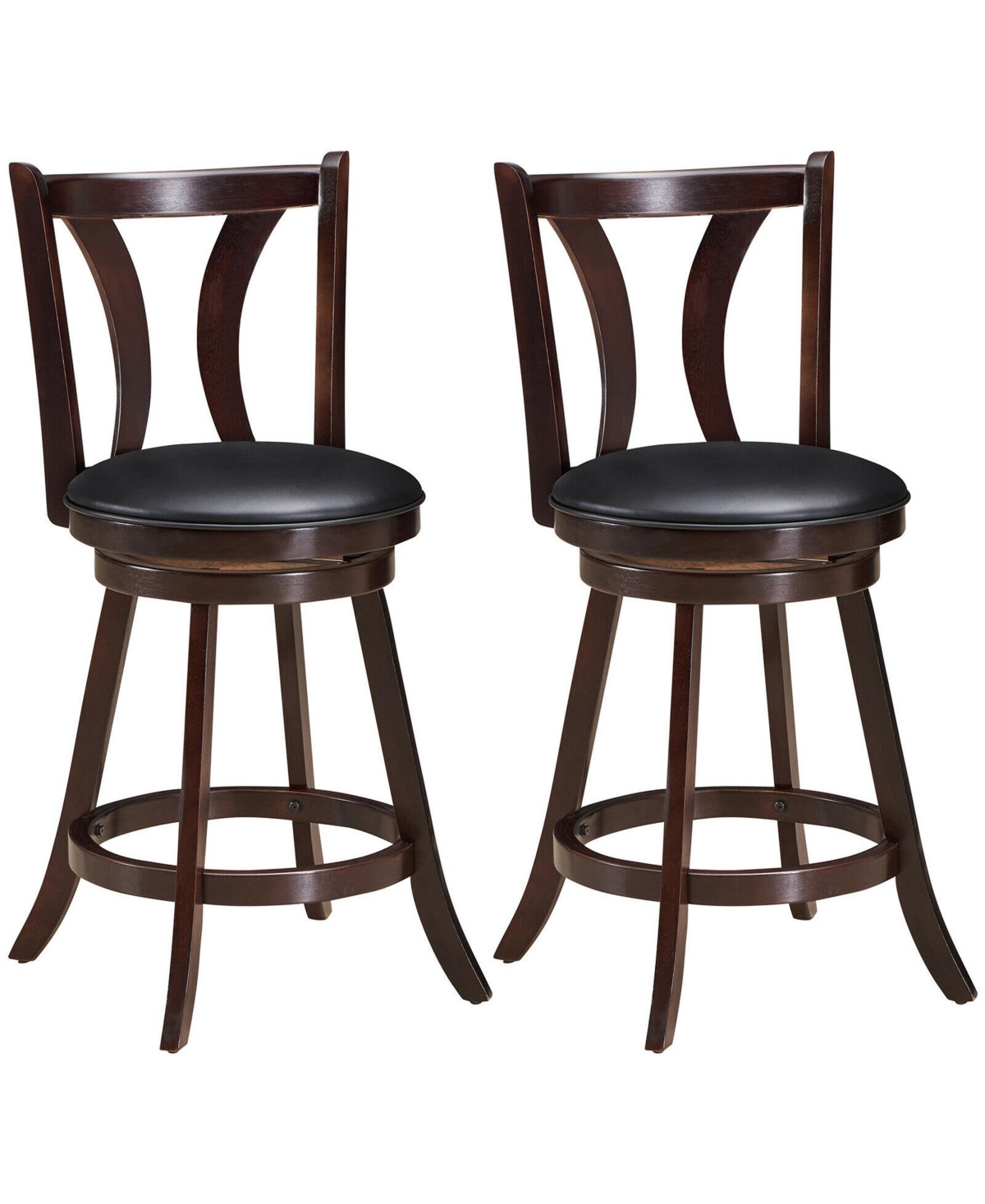 Click here for Gymax Set of 2 Swivel Bar stool 24 Counter Height... prices