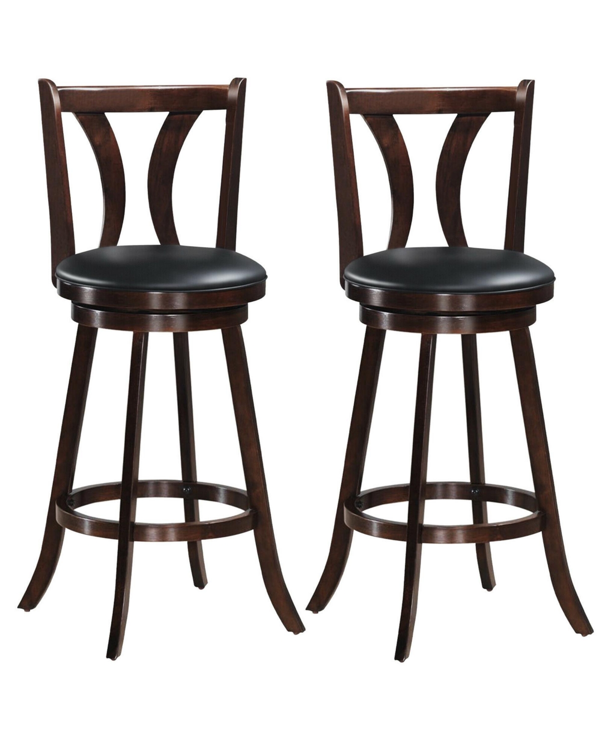 Click here for Gymax Set of 2 Swivel Bar stools 29.5" Bar He... prices