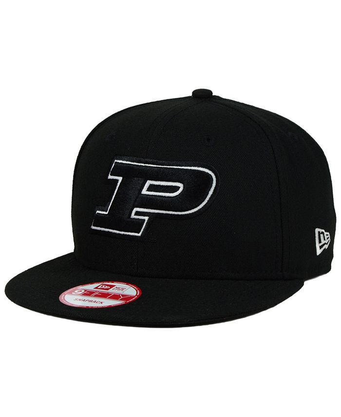 New Era Purdue Boilermakers Black White 9FIFTY Snapback Cap - Macy's