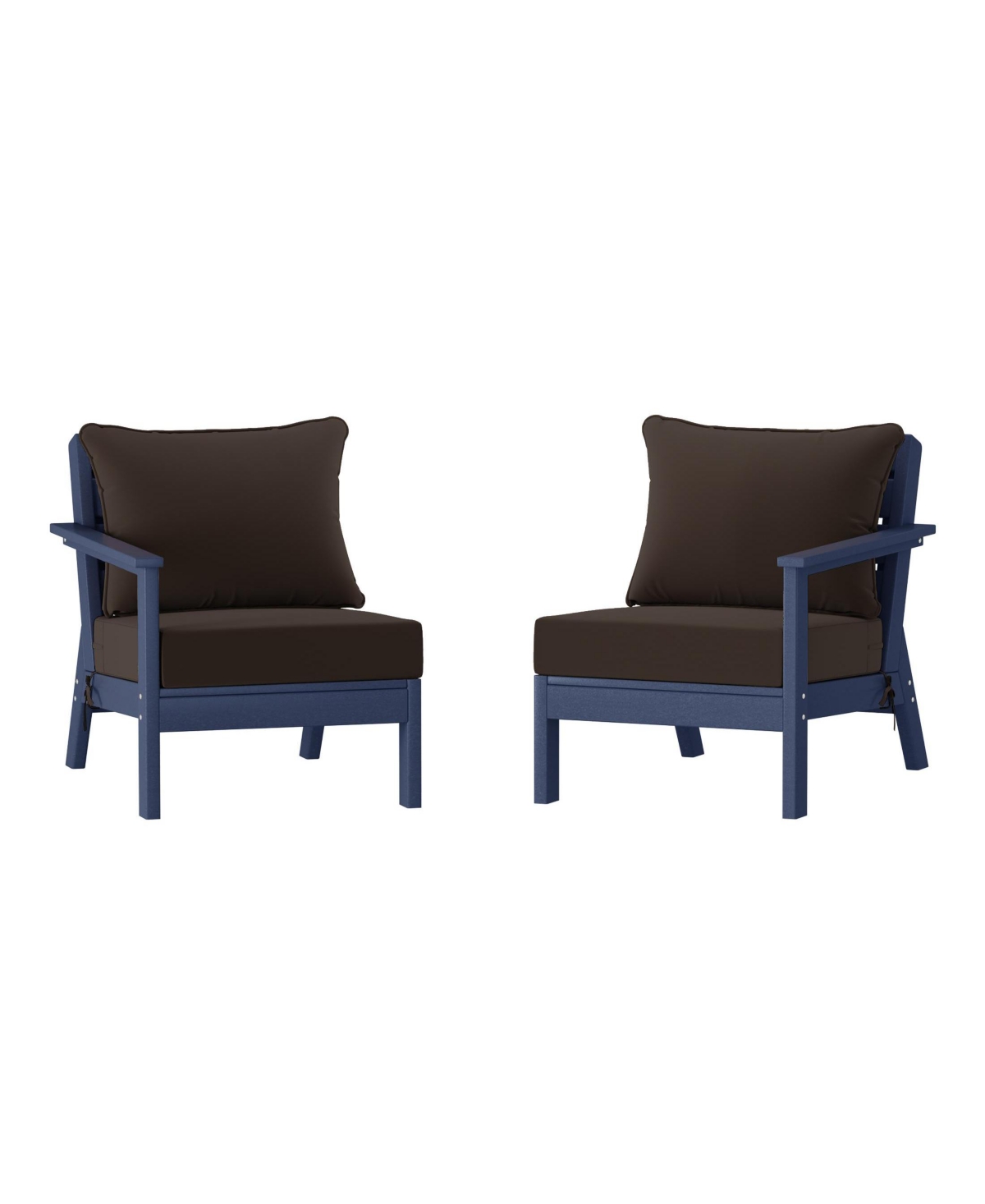 Click here for WestinTrends Outdoor Patio Hdpe Navy Blue Loveseat... prices