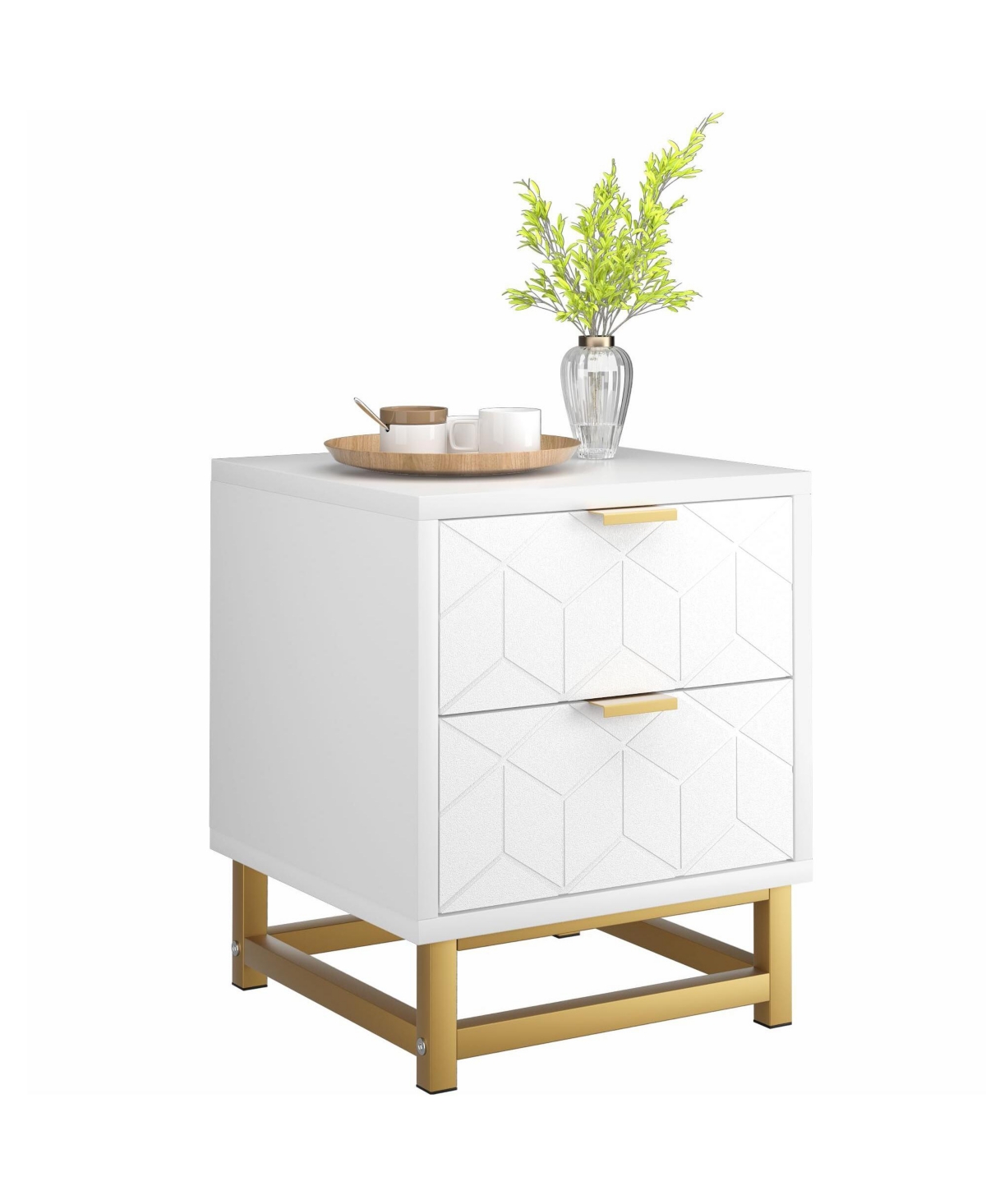 Click here for gaomon Modern 2 Drawer Dresser for Bedroom  Large... prices