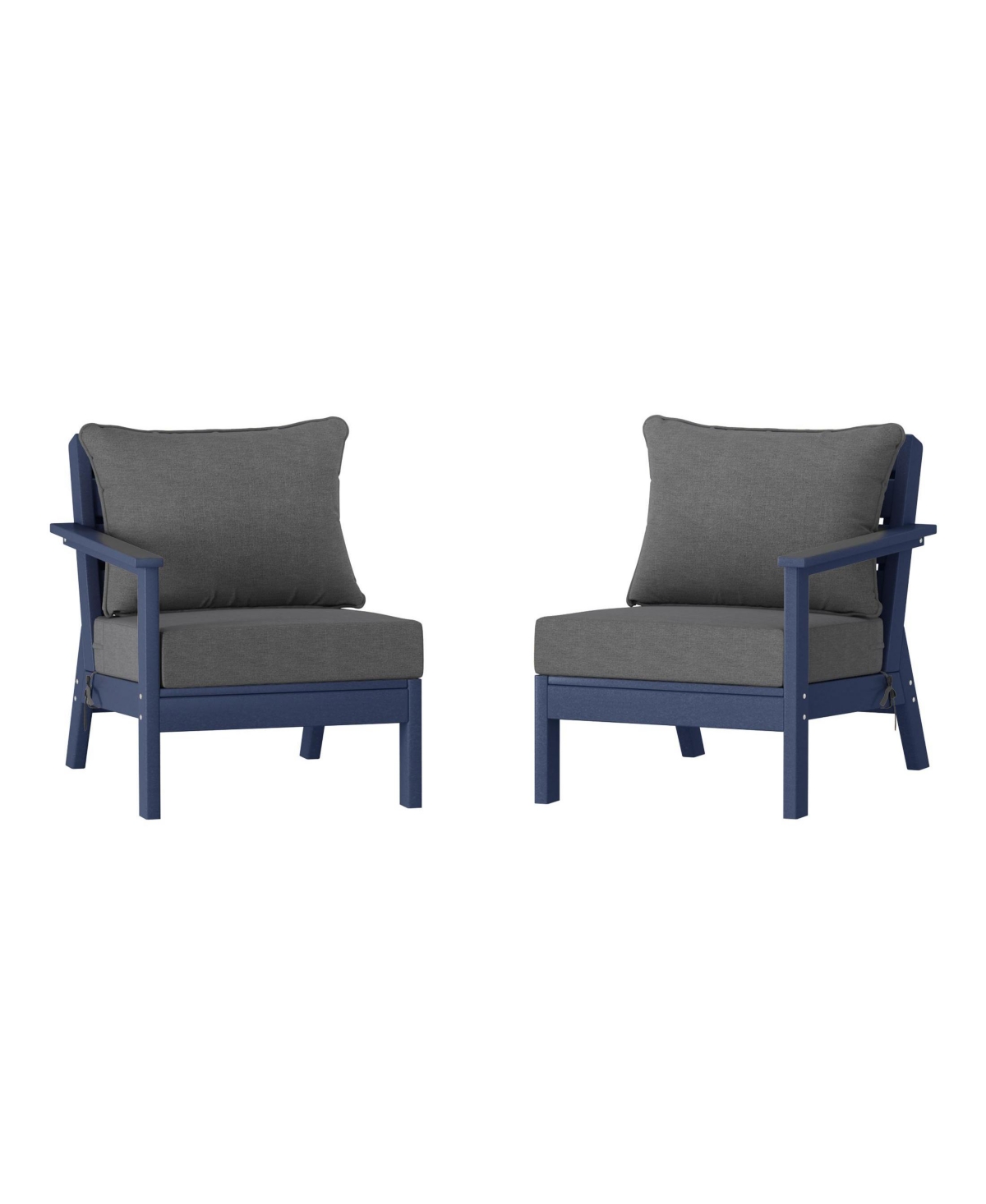 Click here for WestinTrends Outdoor Patio Hdpe Navy Blue Loveseat... prices