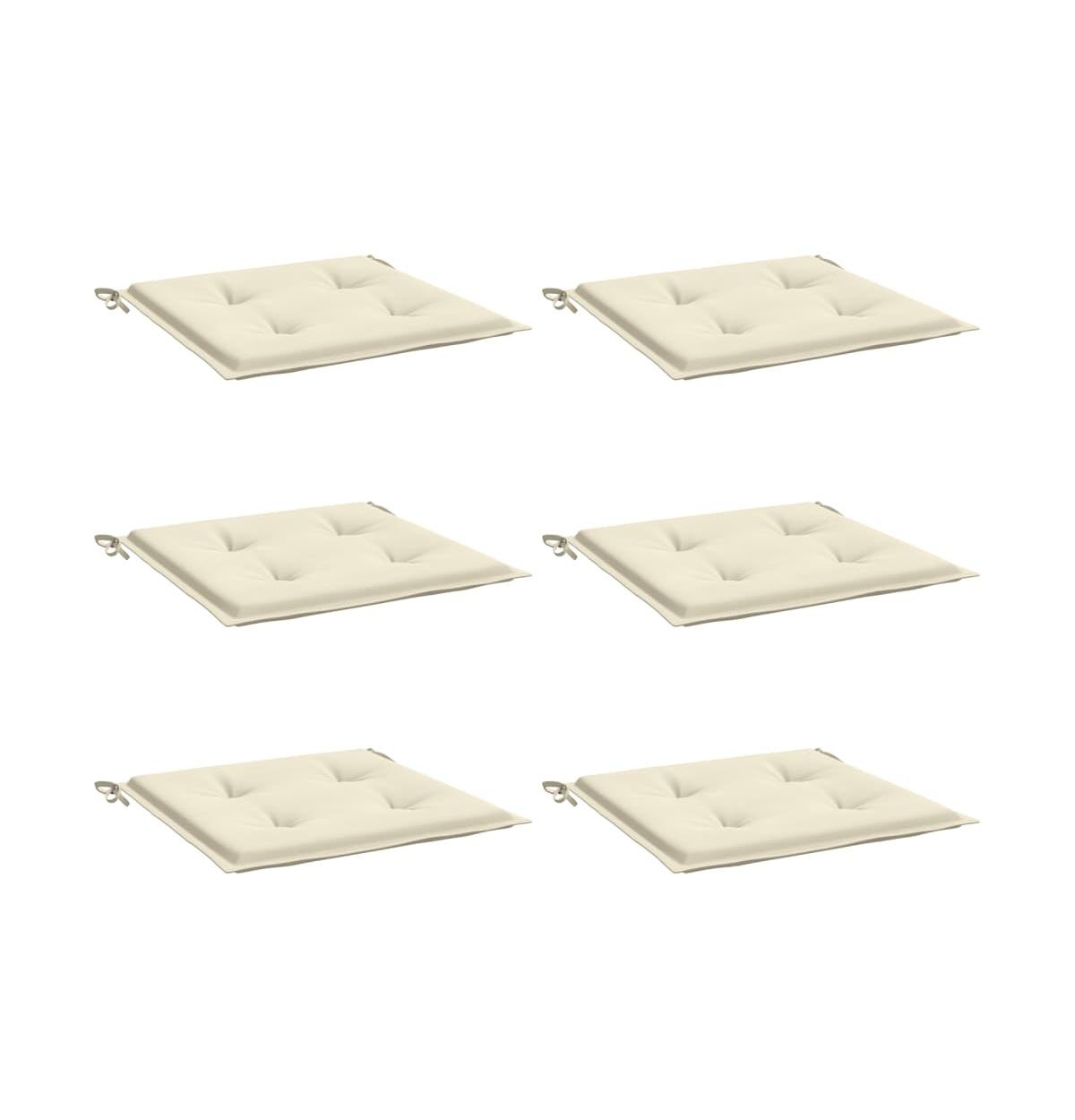 Click here for Garden Chair Cushions 6 pcs Cream 15.7x15.7x1.6 Ox... prices