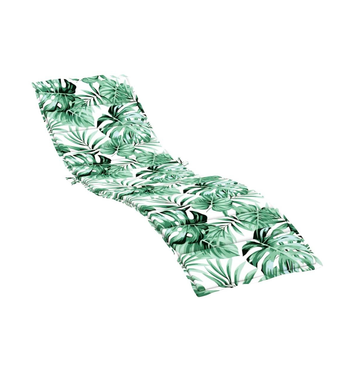 Click here for vidaXL Sun Lounger Cushion Leaf Pattern Oxford Fab... prices