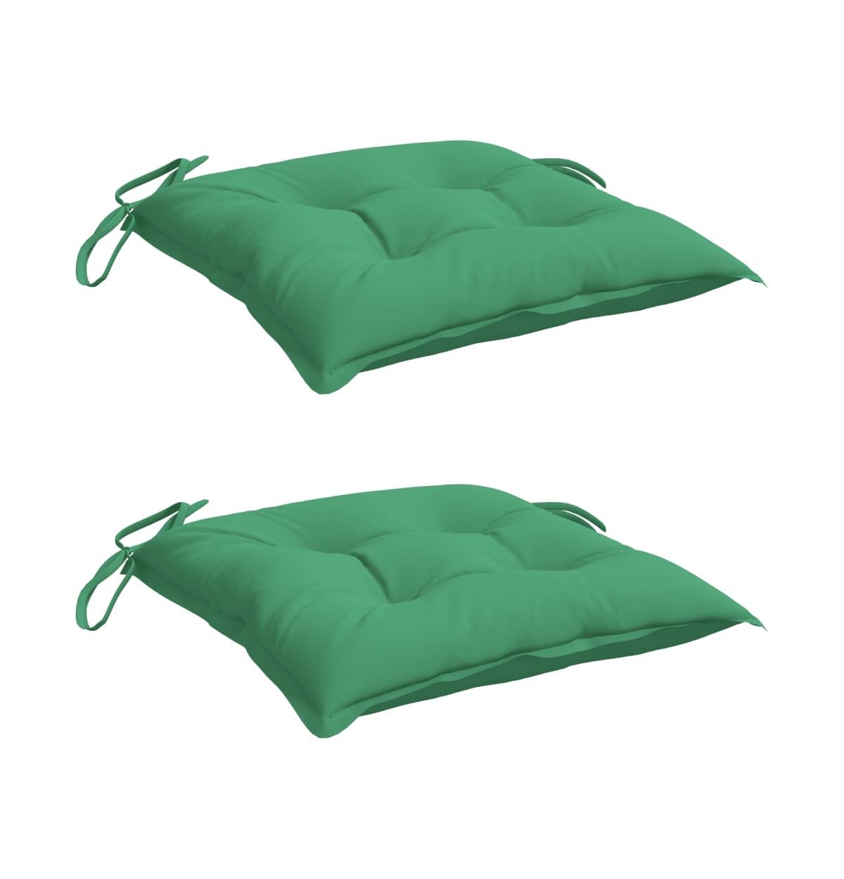 Click here for vidaXL Chair Cushions 2 pcs Green 19.7x19.7x2.8 Ox... prices