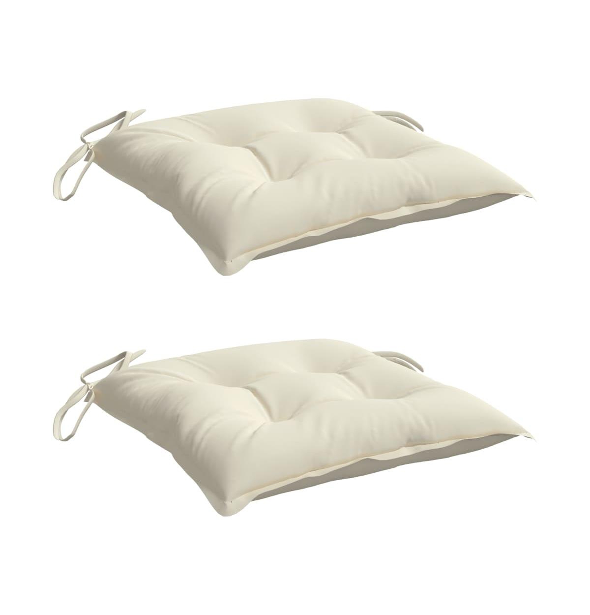 Click here for Chair Cushions 2 pcs Cream White 19.7x19.7x2.8 Oxf... prices