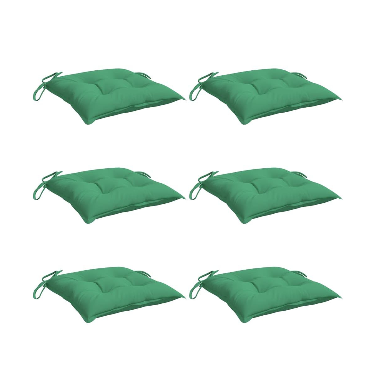 Click here for Chair Cushions 6 pcs Green 19.7x19.7x2.8 Oxford Fa... prices