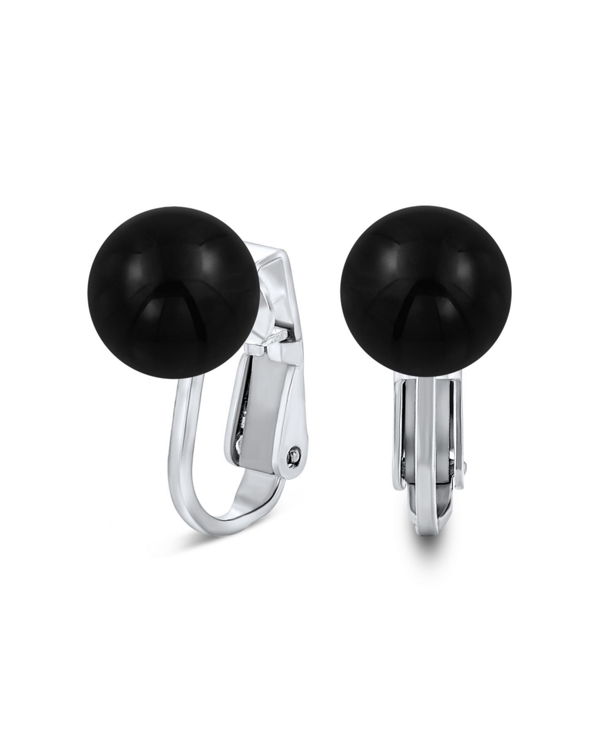 Click here for Bling Jewelry Simple Stone Round Bead Clip-On Earr... prices