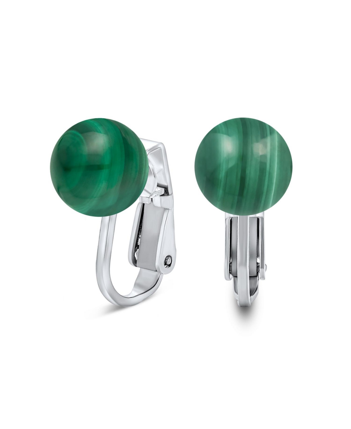 Click here for Bling Jewelry Simple Stone Round Bead Clip-On Earr... prices