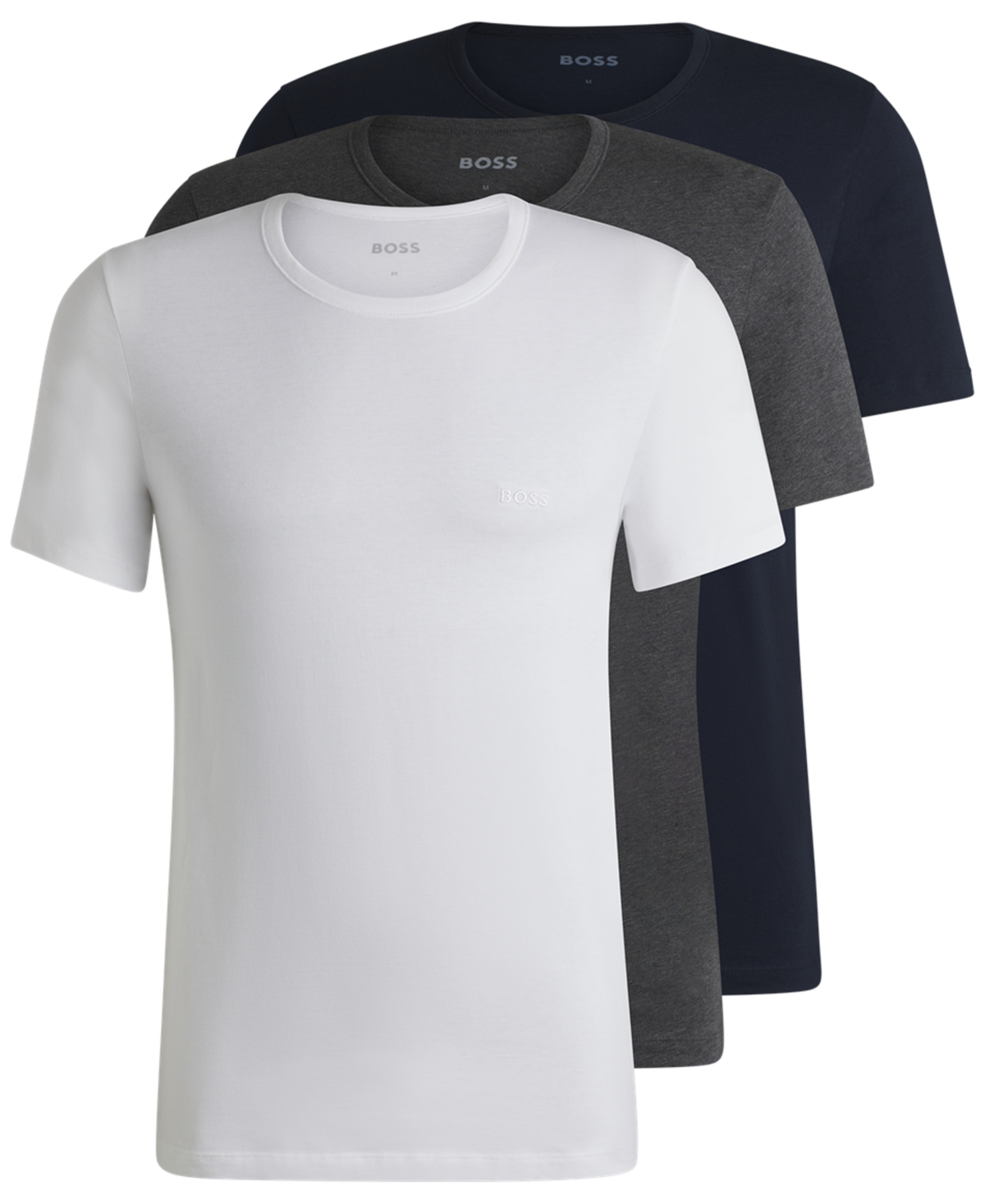 Click here for Boss by Hugo Boss Mens 3-Pk. Classic Solid Crewnec... prices