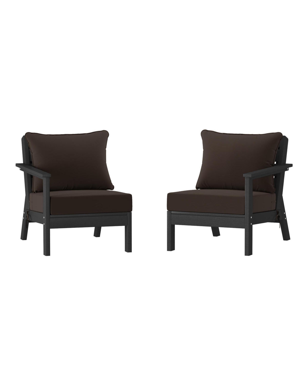 Click here for Outdoor Patio Hdpe Black Loveseat Sofa with Patio... prices