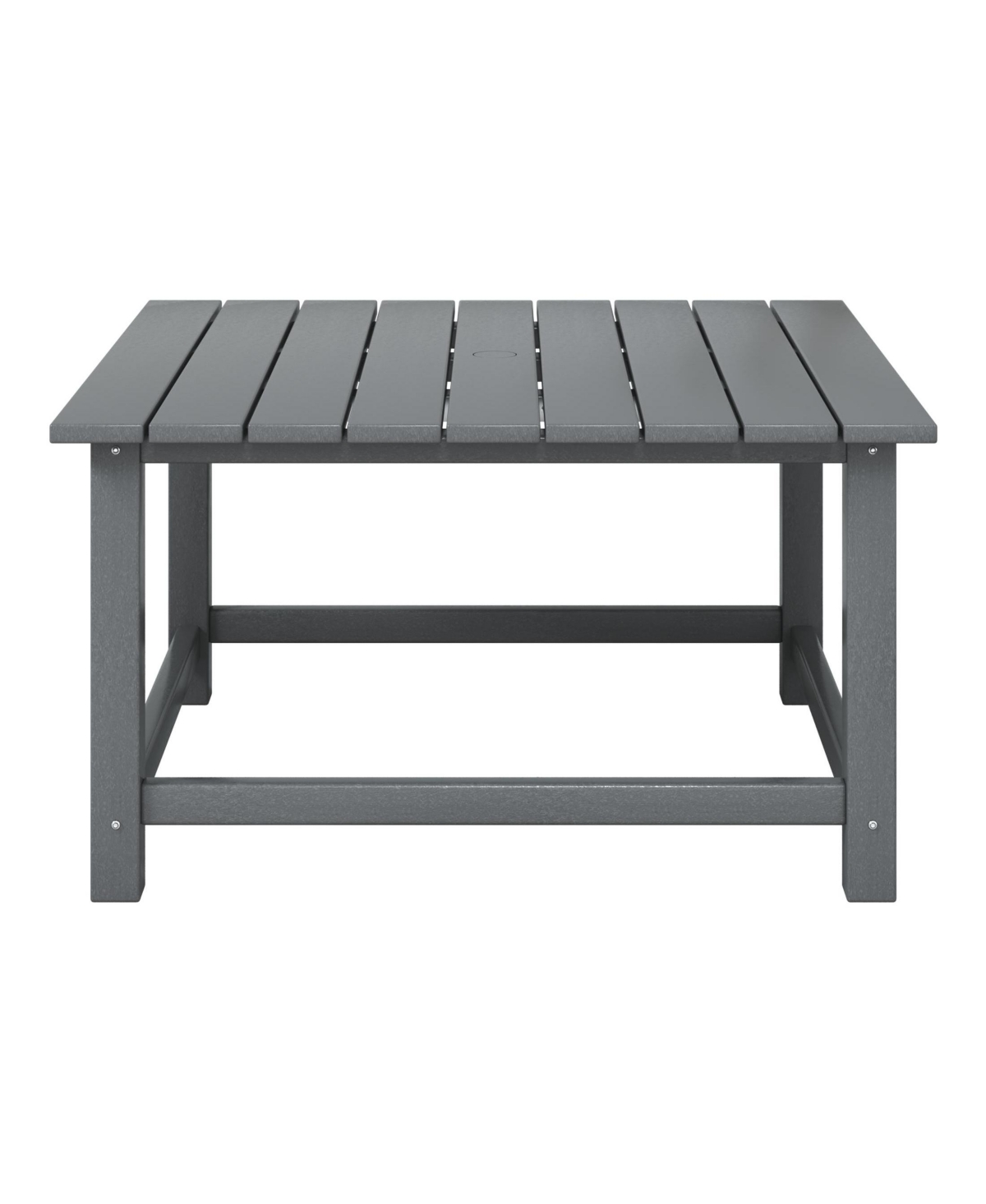 Click here for Low Outdoor Hdpe Square Patio Coffee Table - Gray prices