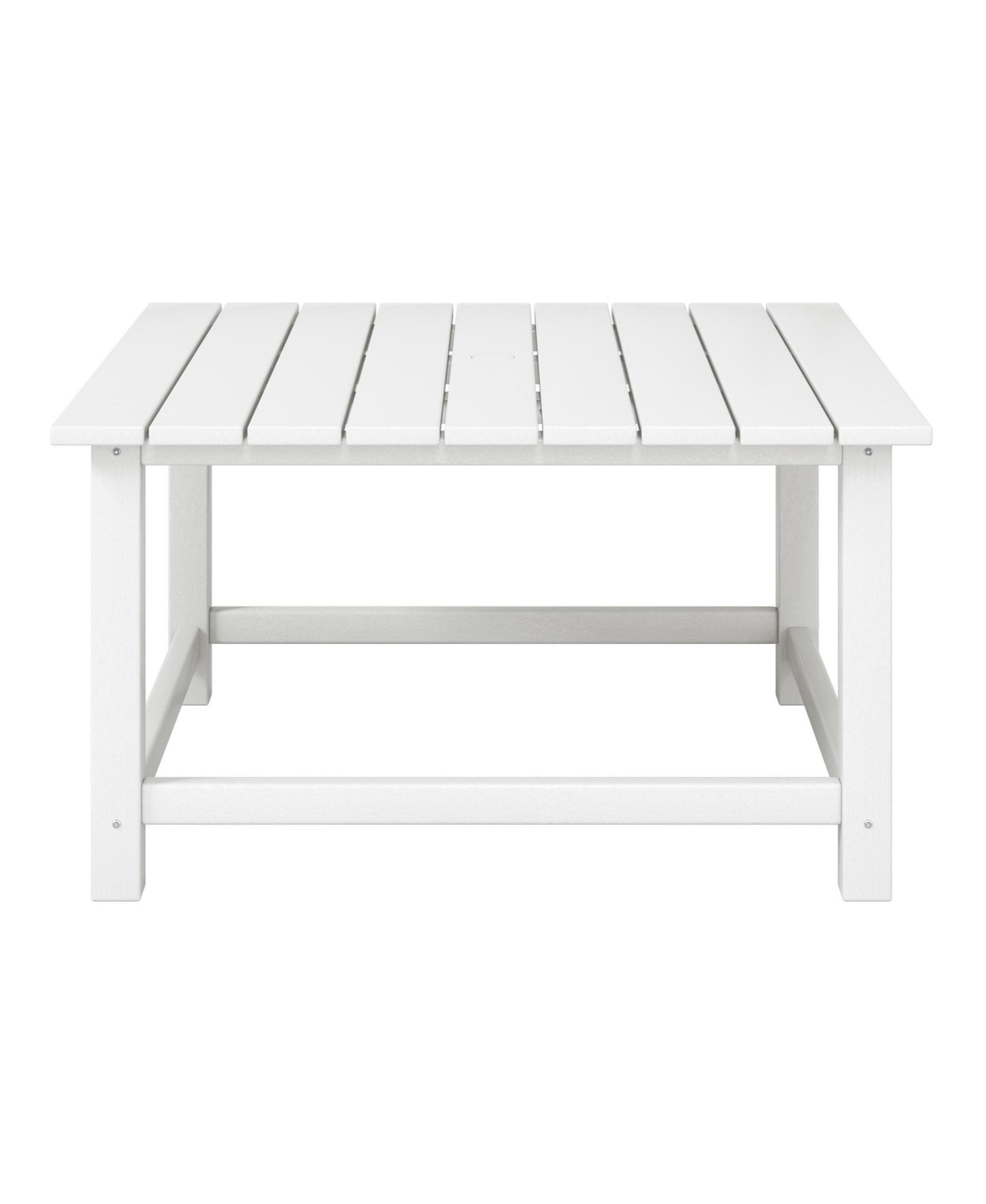 Click here for Low Outdoor Hdpe Square Patio Coffee Table - White prices
