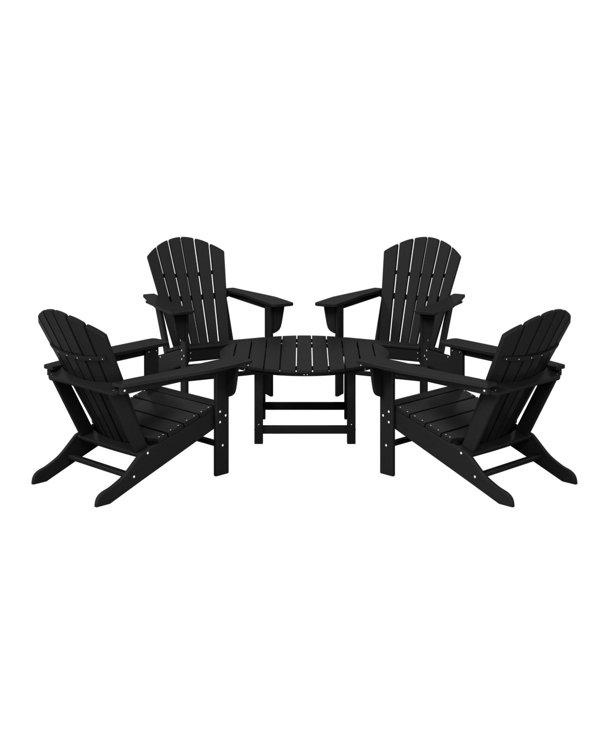 Click here for 5-Piece Outdoor Patio Hdpe Adirondack Chair With R... prices