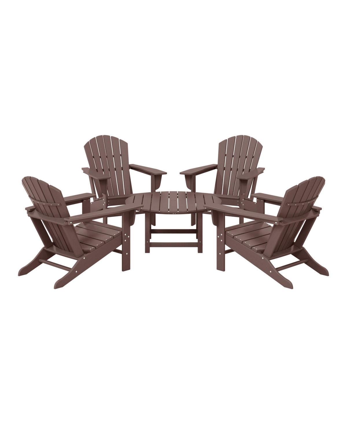 Click here for 5-Piece Outdoor Patio Hdpe Adirondack Chair With R... prices