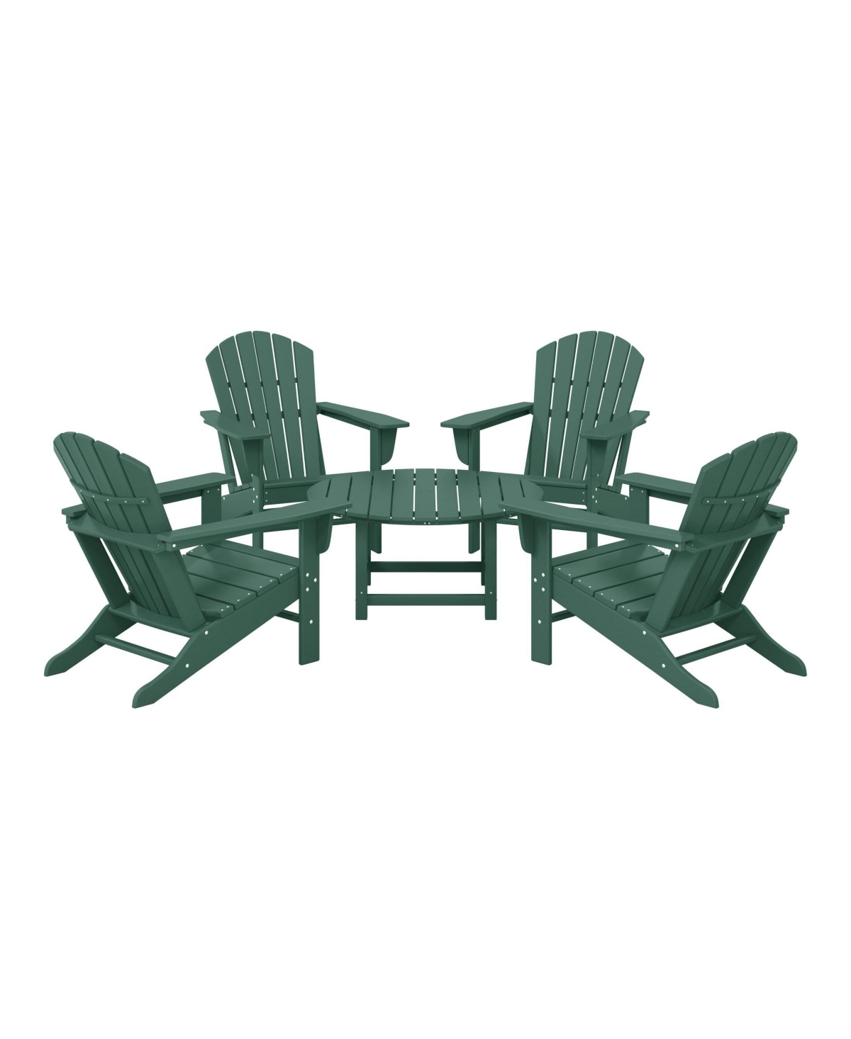 Click here for 5-Piece Outdoor Patio Hdpe Adirondack Chair With R... prices