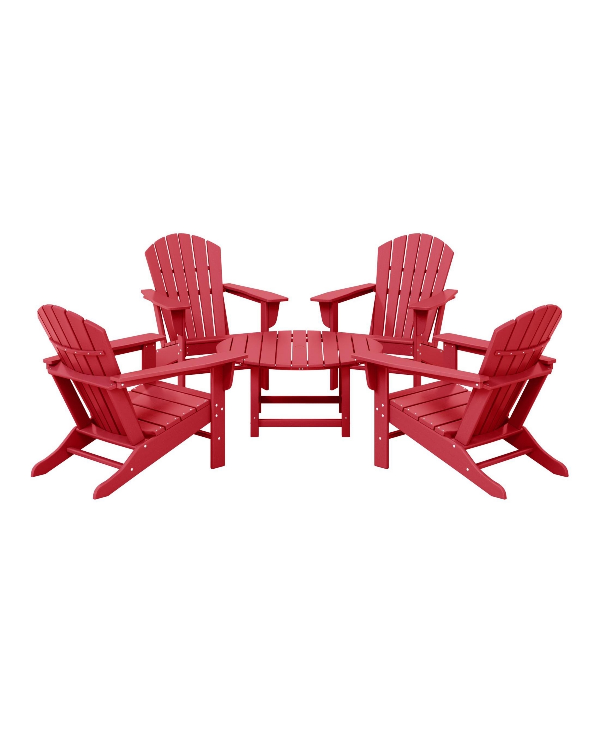 Click here for 5-Piece Outdoor Patio Hdpe Adirondack Chair With R... prices