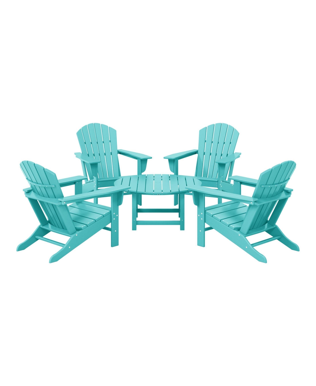 Click here for 5-Piece Outdoor Patio Hdpe Adirondack Chair With R... prices