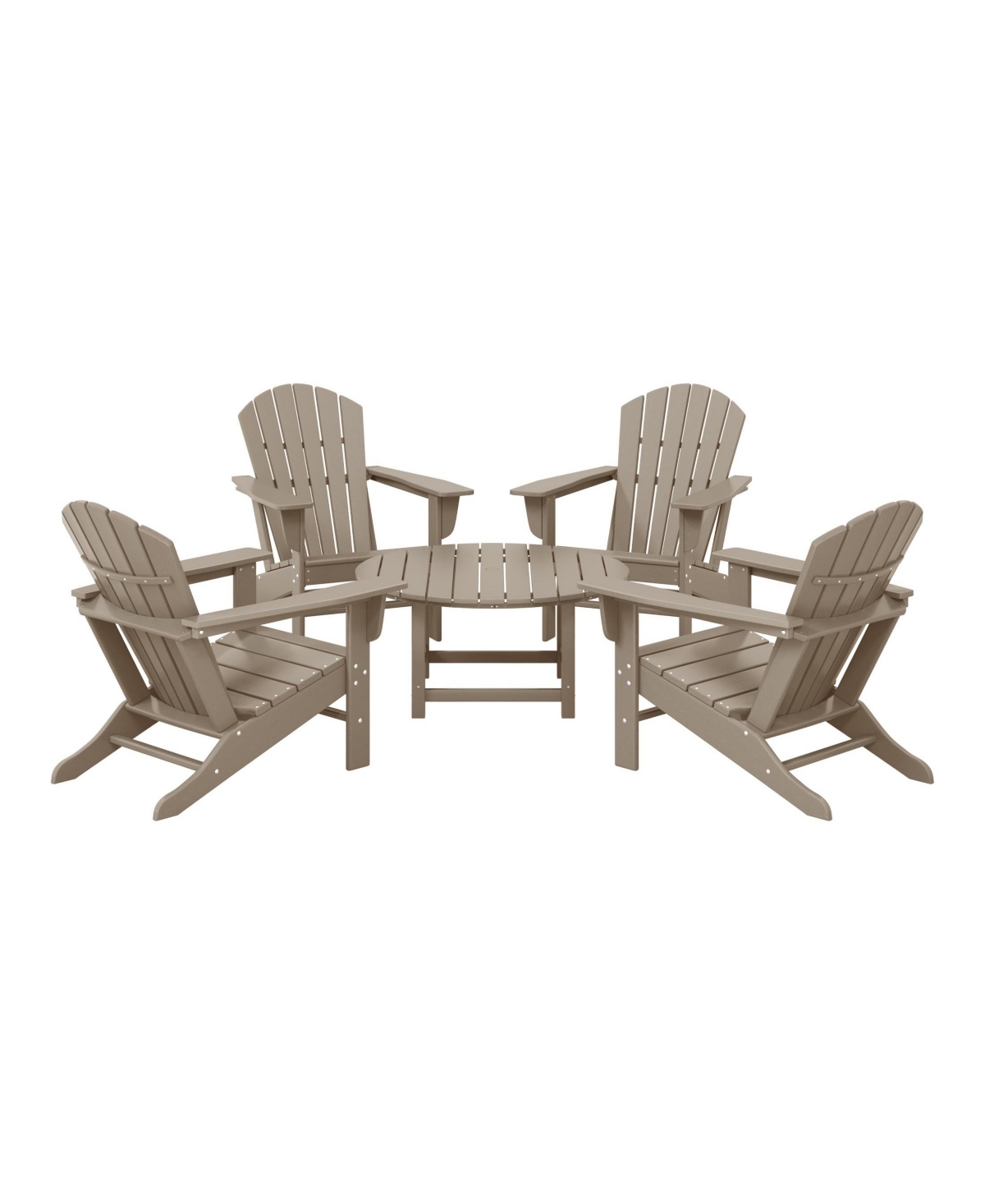Click here for 5-Piece Outdoor Patio Hdpe Adirondack Chair With R... prices