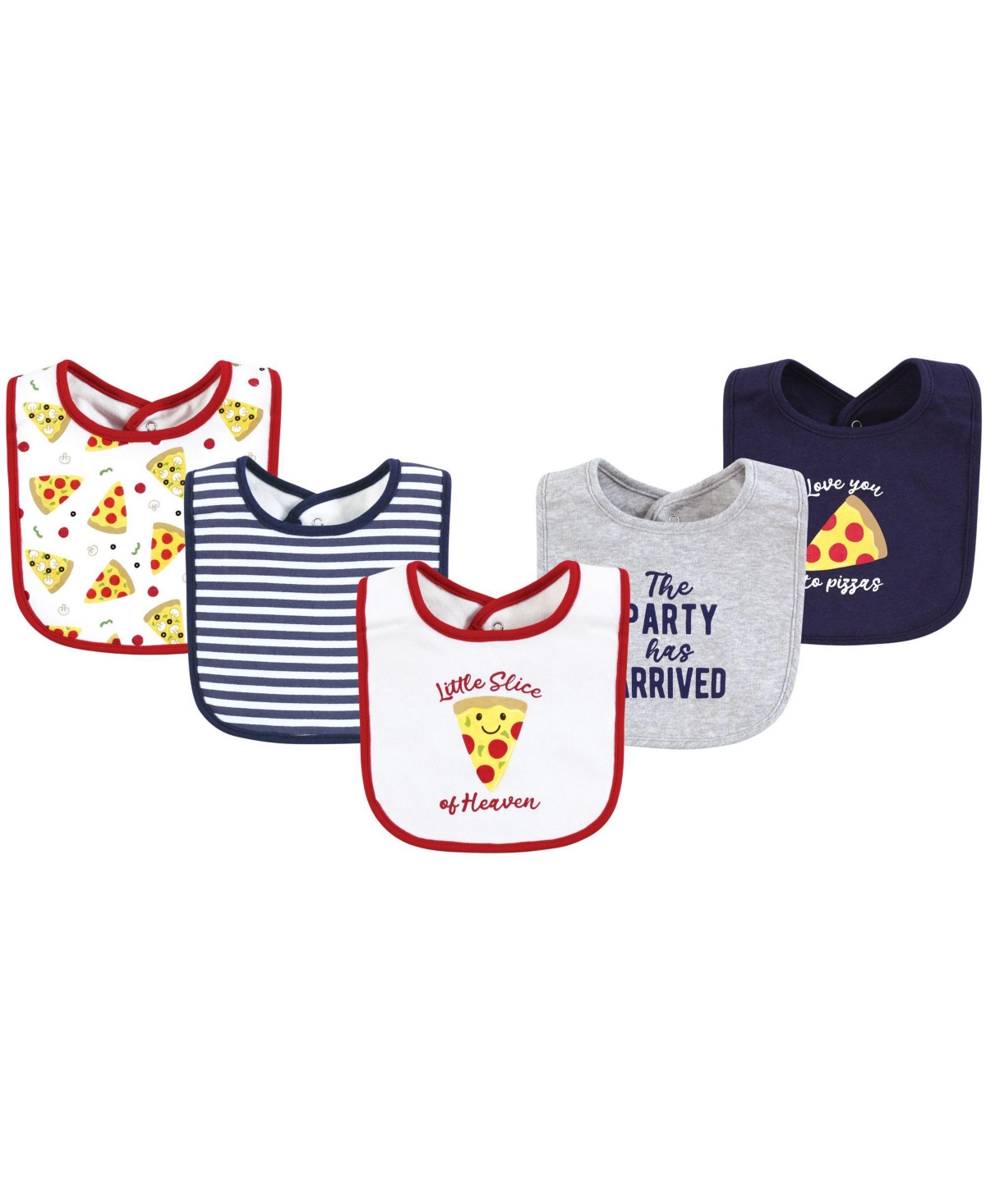 Click here for Hudson Baby Boys 5Pk Interlock Bibs - Pizza slice... prices