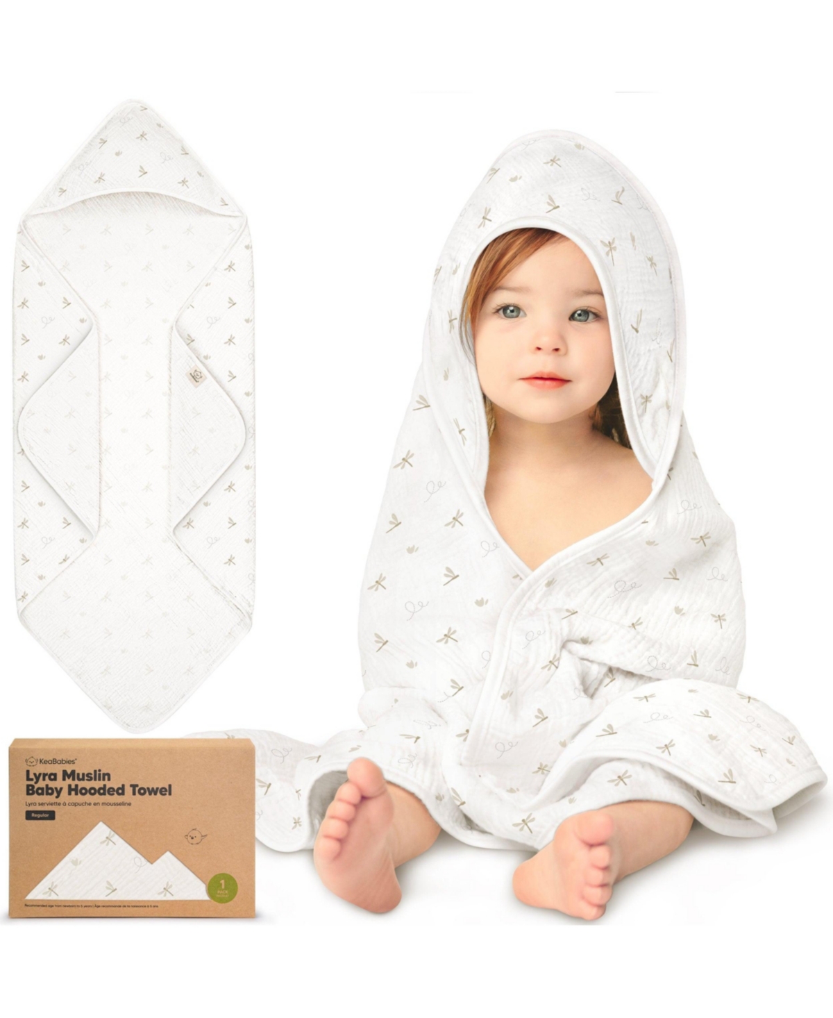 Click here for KeaBabies Lyra Muslin Baby Towels with Hoods for N... prices