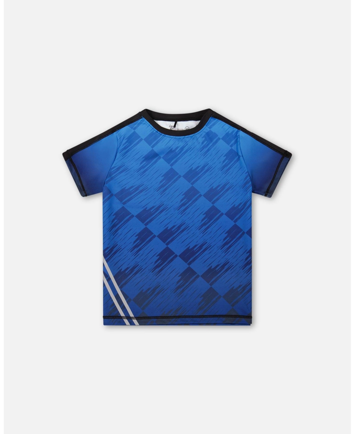 Click here for Deux par Deux Boys Printed Athletic Top Blue And B... prices