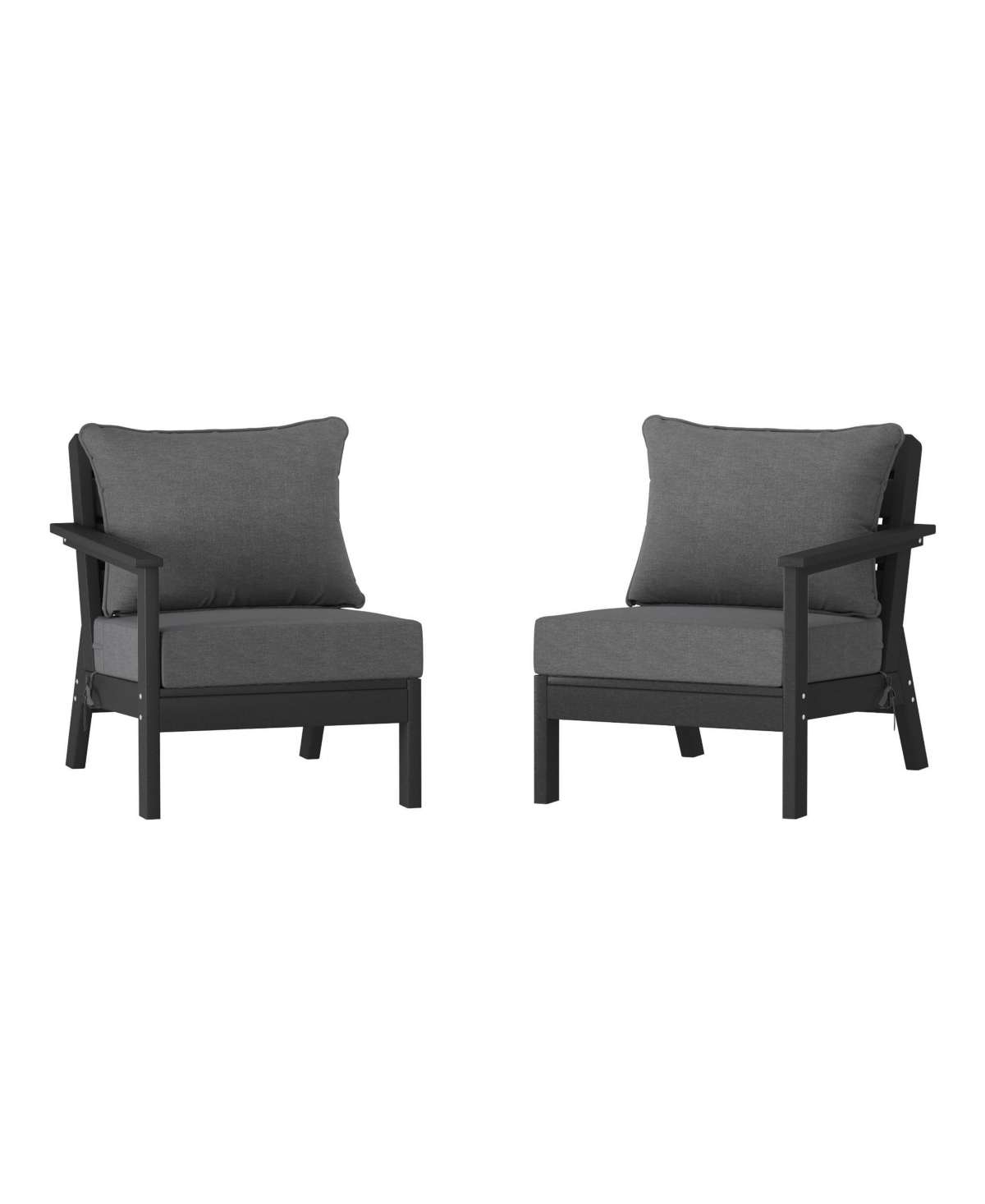 Click here for Outdoor Patio Hdpe Black Loveseat Sofa with Patio... prices