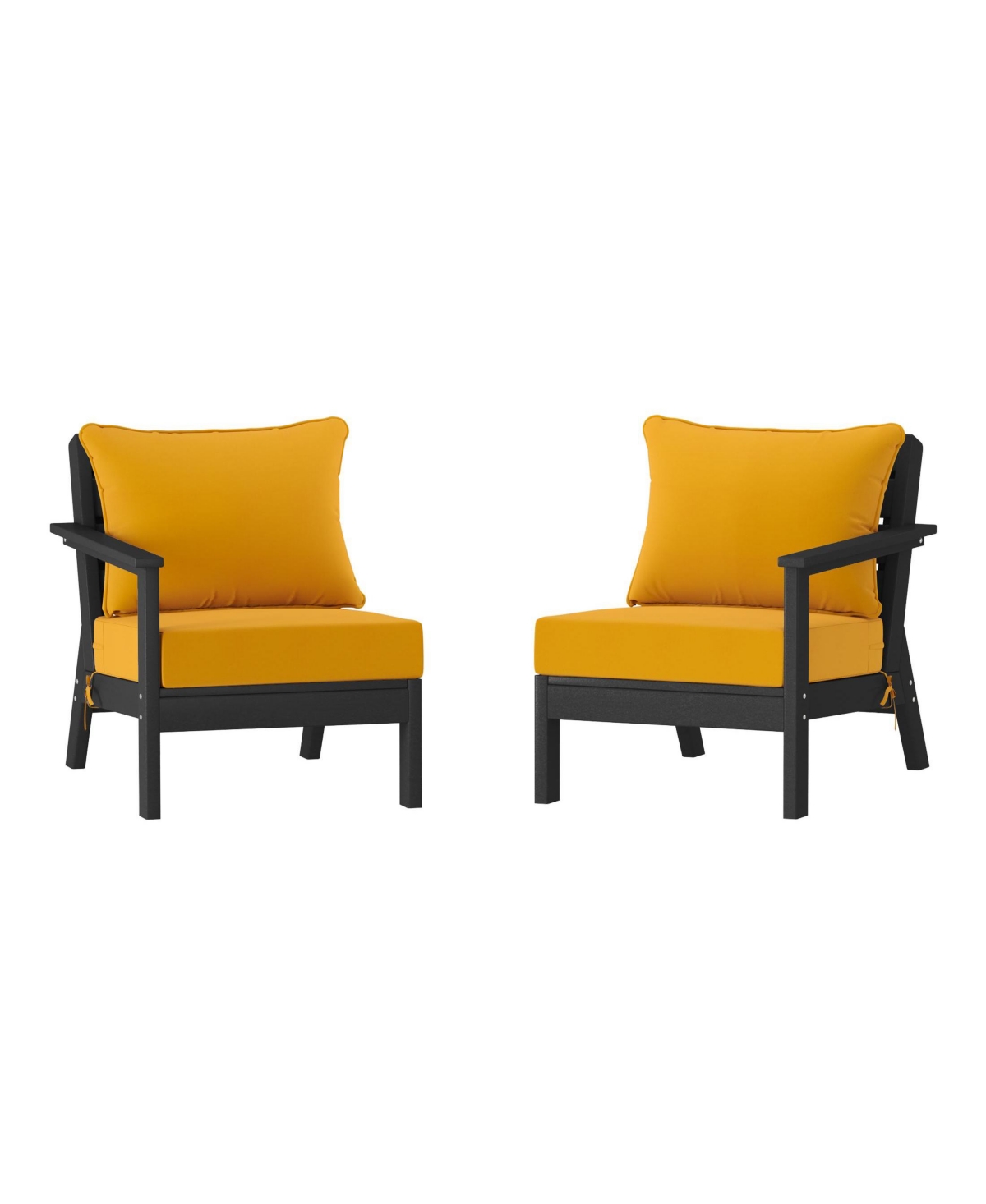 Click here for Outdoor Patio Hdpe Black Loveseat Sofa with Patio... prices