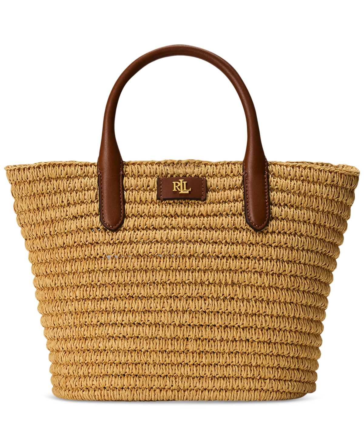 Click here for Lauren Ralph Lauren Woven Straw Medium Brie Tote B... prices